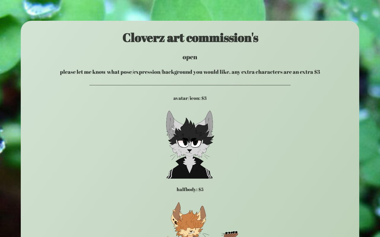 Cloverz Art Commissions